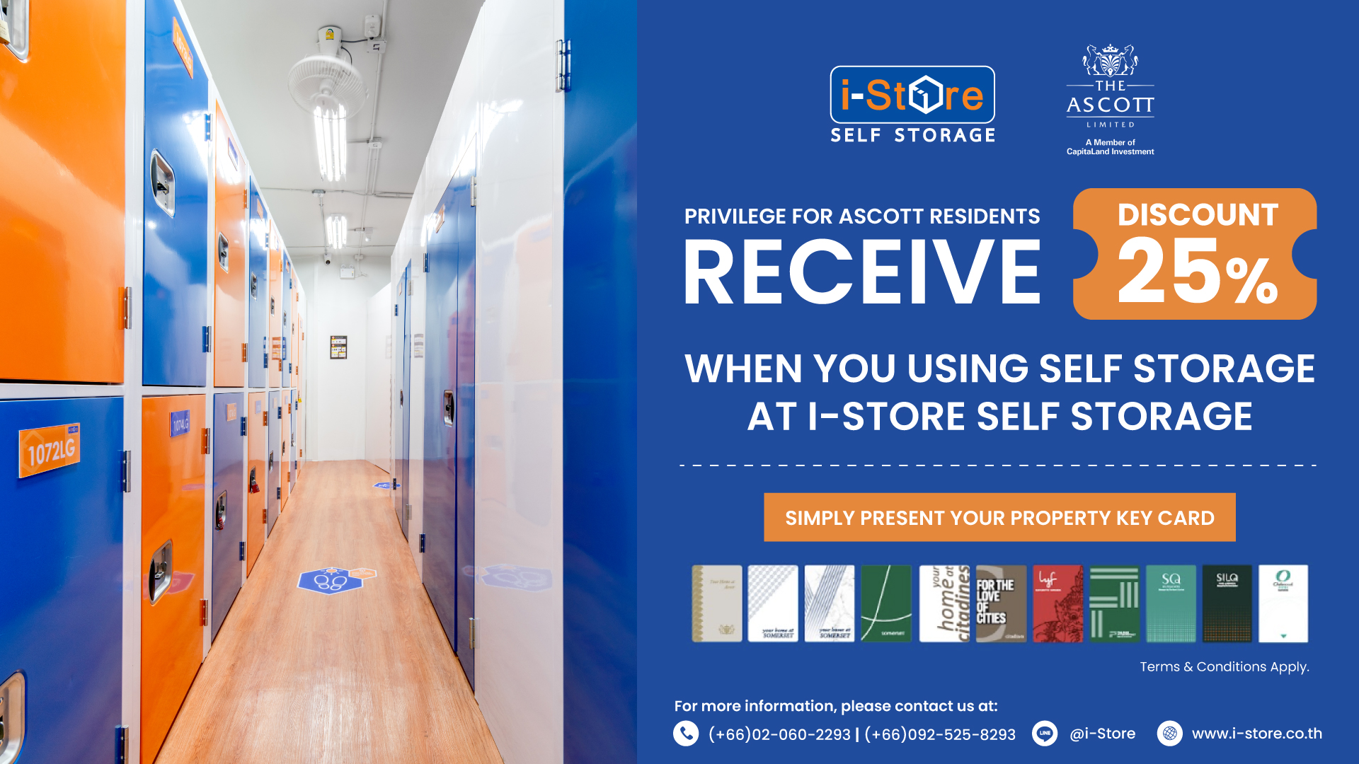ส่วนลด 25% สำหรับลูกค้า Ascott | Promotions | I-Store Self Storage